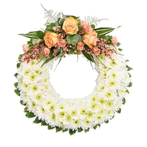 Classic White Wreath - LouiseTaylorFlowers.co.uk
